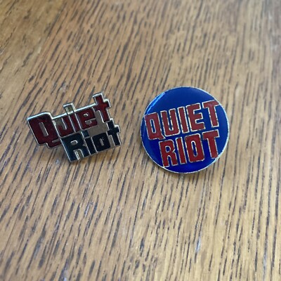 Vintage Quiet Riot Rock N Roll Pin Lot of 2 | eBay