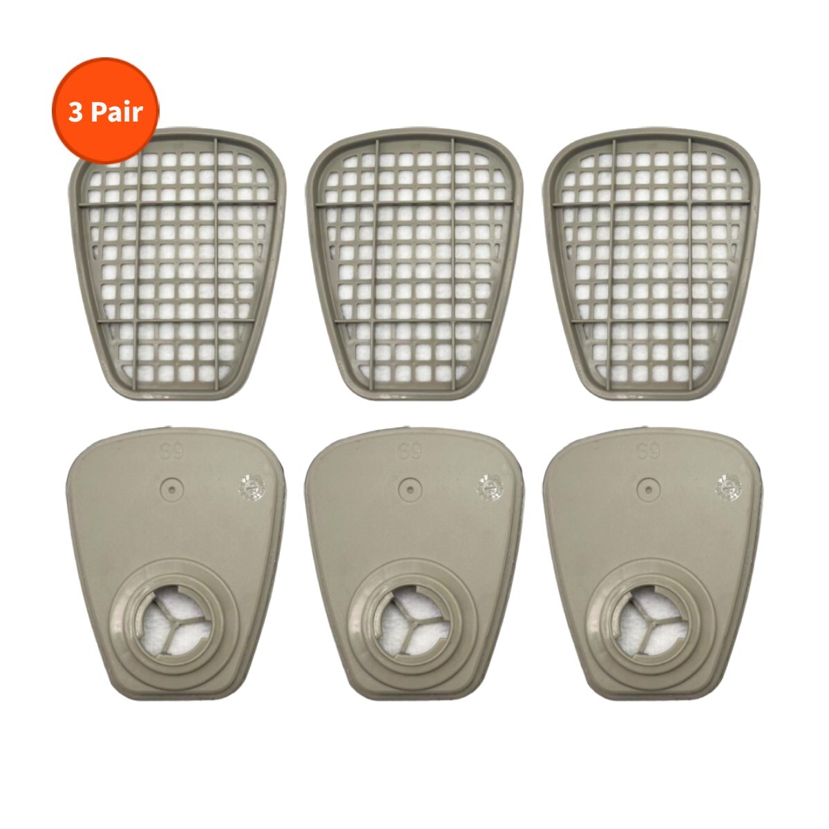 Replacement for 3M 6006 Multi Gas / Vapor Cartridge Cartridge Filters 3 ...