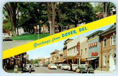 DOVER, Delaware DE ~ Dover Green LOOCKERMAN STREET Scene 1966 Postcard ...