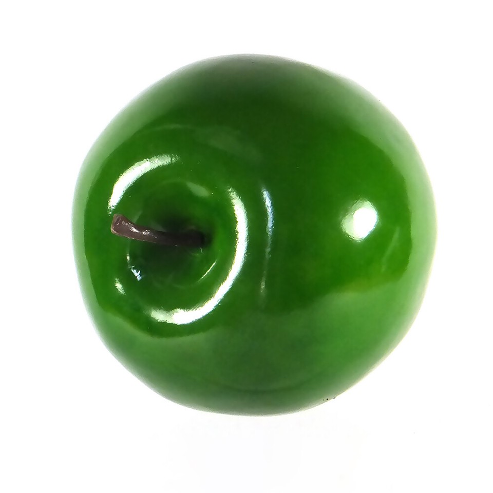 Artificial Apple Extra-large 3.75-in Round Apples Fake Fruit Red Green ...