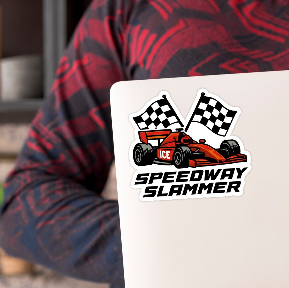 Speedway Slammer Sticker Decal Trump Sticker Water Bottle Notebook ...