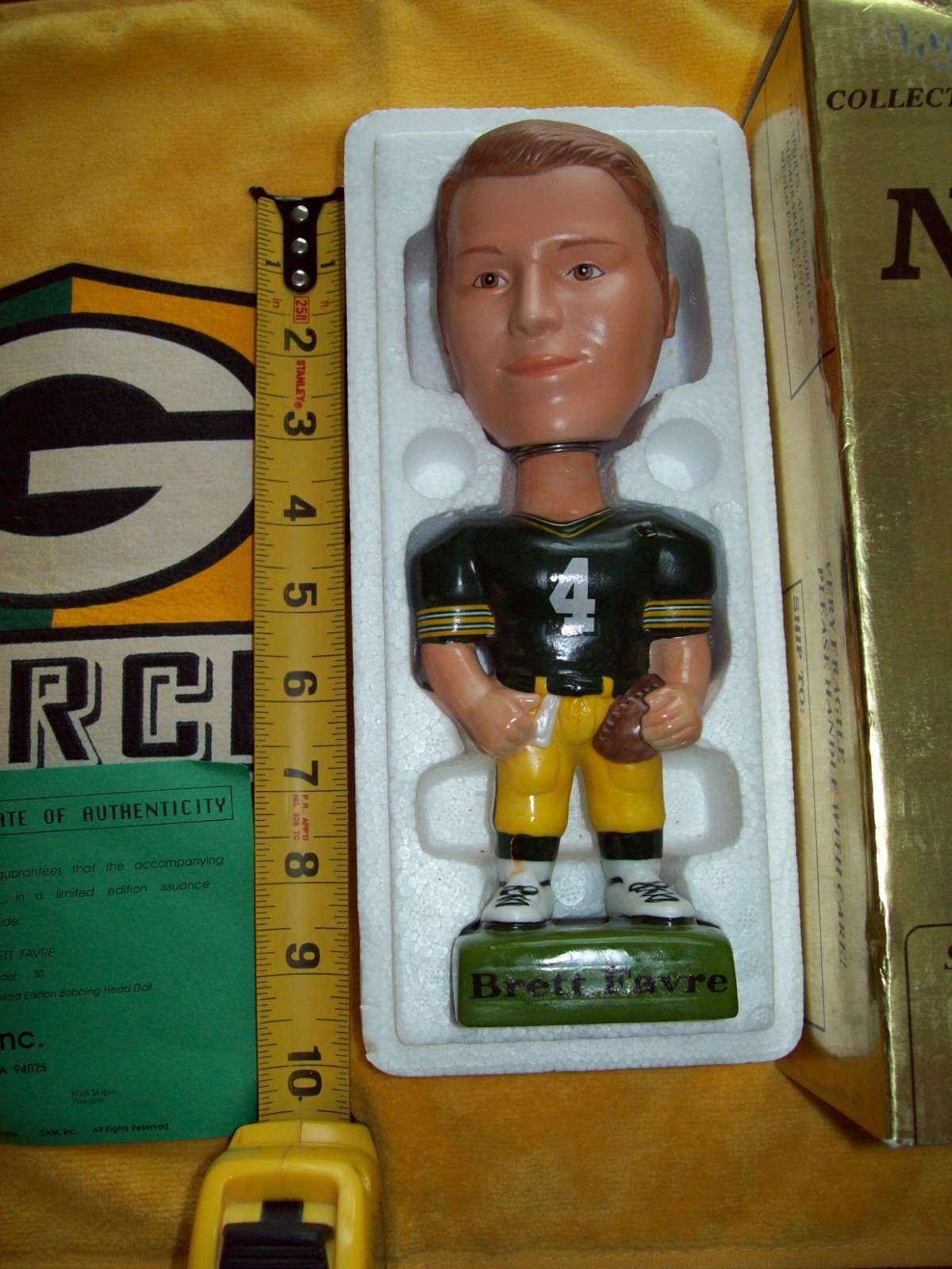 1996 NFL BRETT FAVRE BOBBING HEAD DOLL PACKERS Special Edition Greats ...