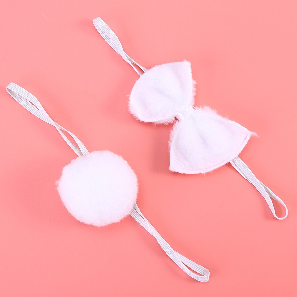 2 Sets Bunny Ear Dress-up Ears and Tail Child Accessories Outfit | eBay ...