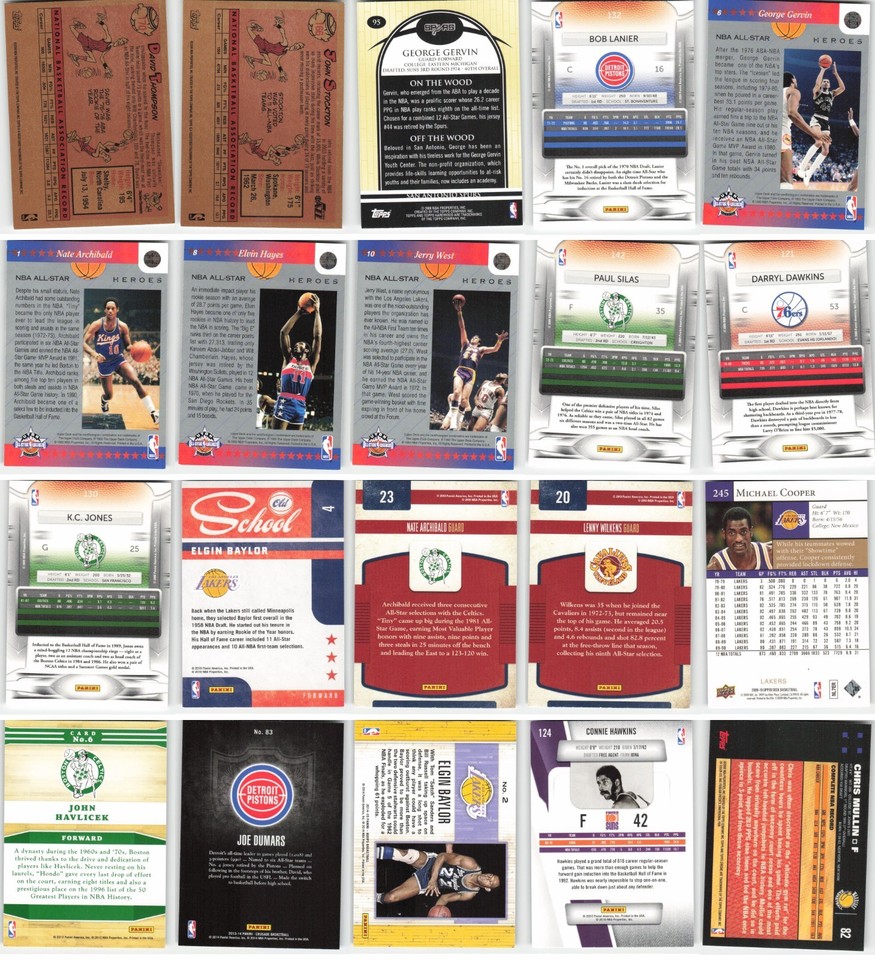 (100) NBA HOF and Legends Lot Basketball Cards Collection | eBay