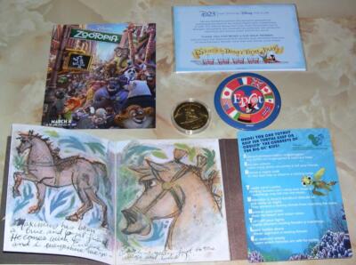 DISNEY GRAB BAG #4 -Fantasia 2000 Coin, Epcot Pin, Postcards, Tangled ...