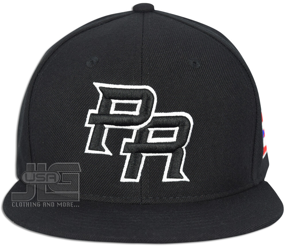 PR Fitted Caps Puerto Rico Embroidered hat Front Side Baseball Size ...