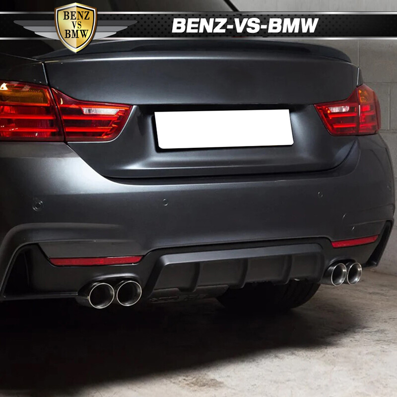 Fit 14-20 BMW 435i 440i xDrive MP Style Rear Bumper Diffuser Quad ...