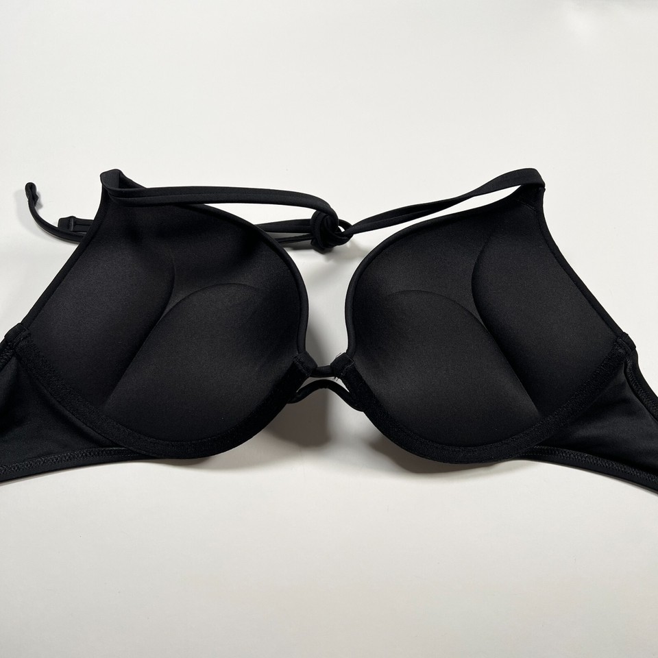 Victoria Secret 36DD L Bombshell Push Up Bikini Top Side Tie Bottom Set ...