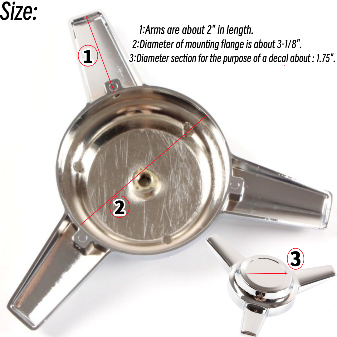 Bolt Stud Mount Spinner Tri-bar Arm Zinc Alloy Lowrider Wheel Rim ...