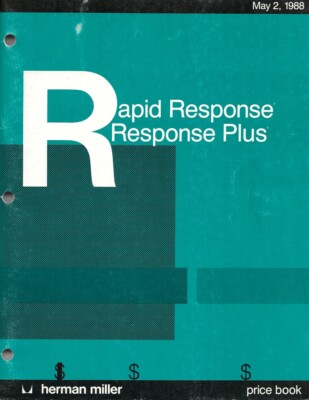 HERMAN MILLER PRICE BOOK - RAPID RESPONSE - MAY, 1988 | eBay