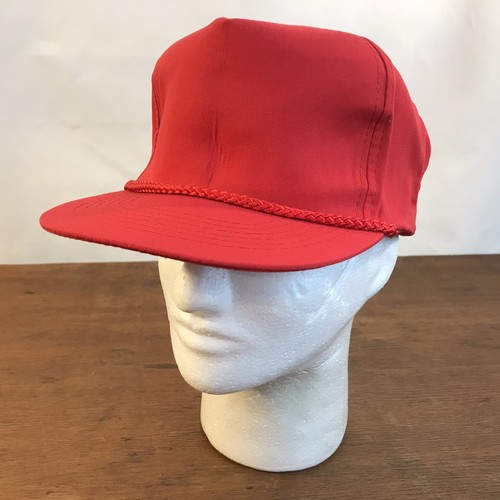 Plain Red Cotton Blend Snapback Trucker Cap Hat | eBay