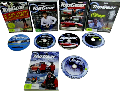 Top Gear Bundle 5x DVDs Titles In Description PG PAL R4 BBC Tested FREE ...