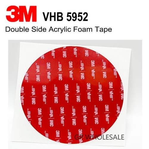 3M 5952 VHB Sticky Adhesive Round 120mm Pad Mounting Black Double Sided ...