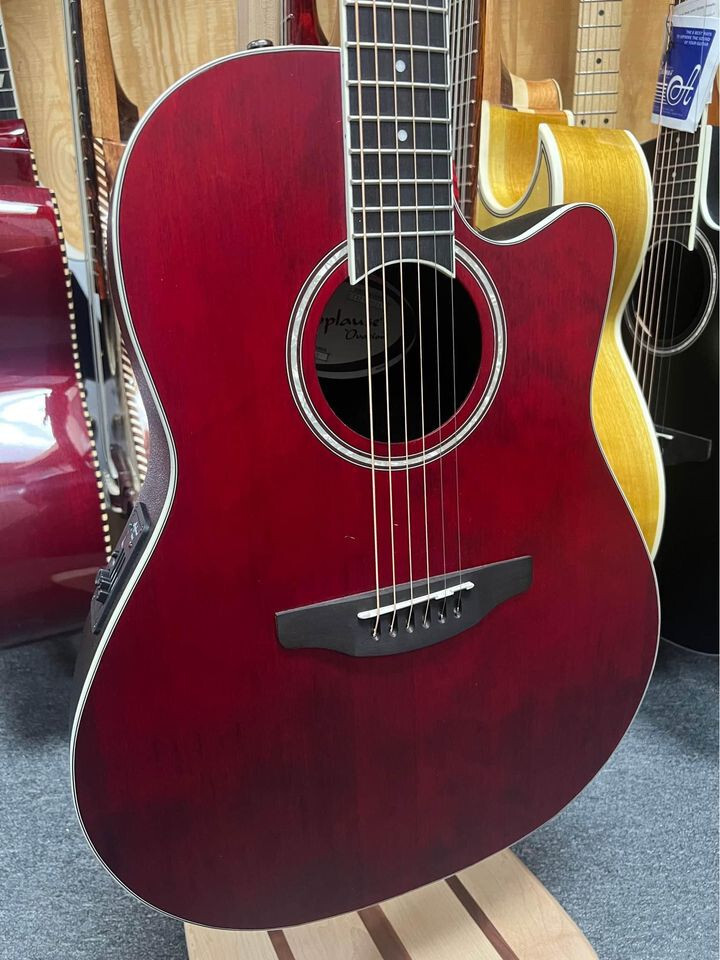 Ovation Applause AB24-2S Mid-depth Acoustic-electric Guitar - Ruby Red ...
