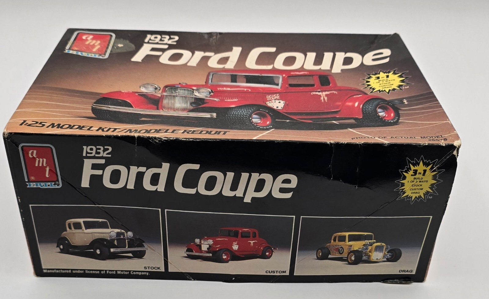 1932 Ford Model Kit 3 in 1 vintage Stock Custom Drag AMT Ertl Car Model ...