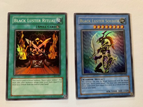 2 YU-GI-OH! Cards Black Luster Ritual & Black Luster Soldier | eBay