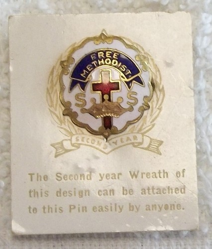 Vintage Church PIN Second Year Free Methodist Pin on Original Card | eBay
