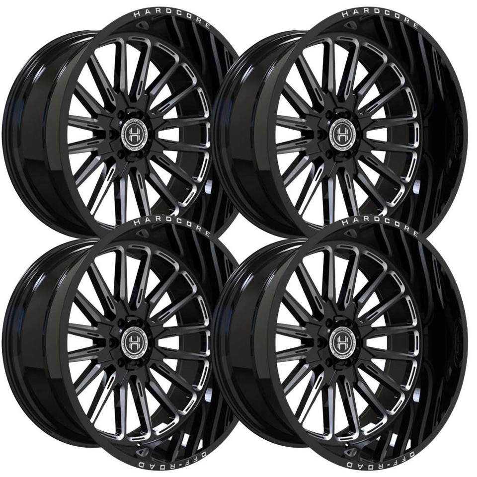 24 inch 24x12 Hardcore HC24 Black Milled wheel rim 6x135 -44 | eBay