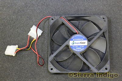 Supercase S12025L 120mm x 25mm Case Fan DC12V 0.16A Molex Powered ...