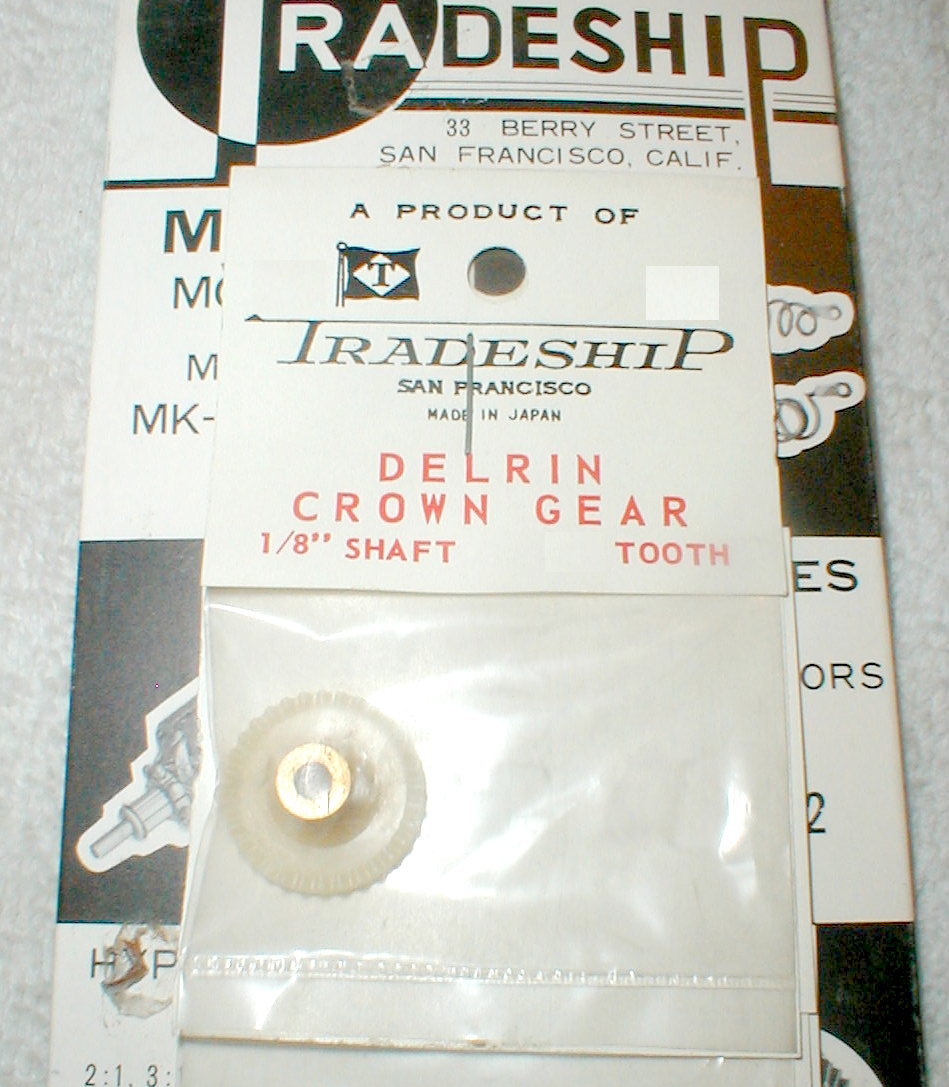 28 Tooth Tradeship Delrin Slot Car Crown Gear & Set Screw 48 Pitch 1/8 ...
