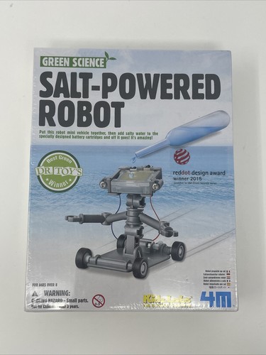 Salt Powered Robot Green Science 4M Kidz Labs BRAND NEW Sealed Dr Toys ...