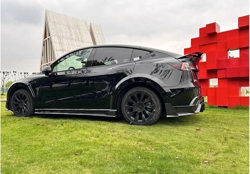 For Tesla Model Y 2020-2023 Carbon CF style Rear Trunk Spoiler Boot ...