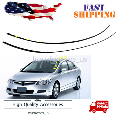 Fit 2006-2011 HONDA CIVIC Molding L&R Drip Side Set 73168-SNA-013 73158 ...