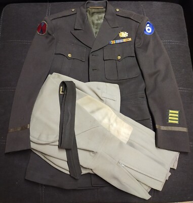 WW2 US Army Officer's Major's 7th Division PTO Coat & Pants 38R 6th ...