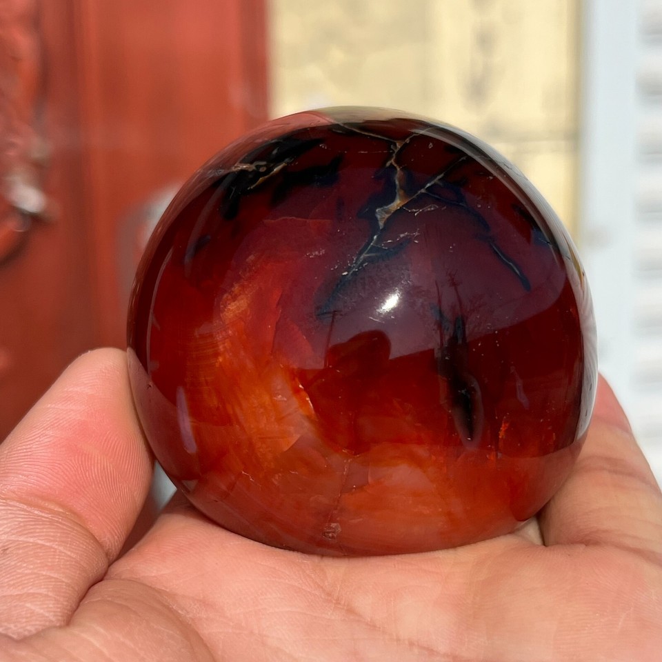 277g Rare Natural Carnelian Geode Agate Quartz Crystal Mineral Healing ...