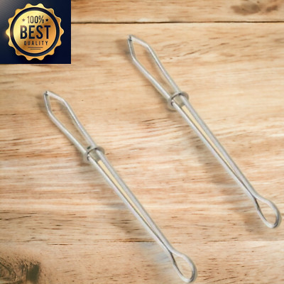 2Pcs Stainless Steel Garment Clips Sewing DIY Tools Elastic Band Tape ...