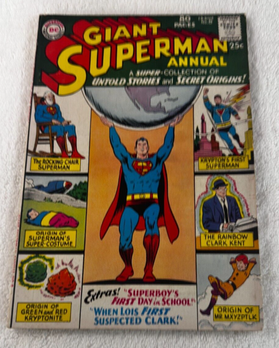 DC Comics GIANT SUPERMAN ANNUAL #8 Mr. Mxyzptlk Origin 1963 FN ...