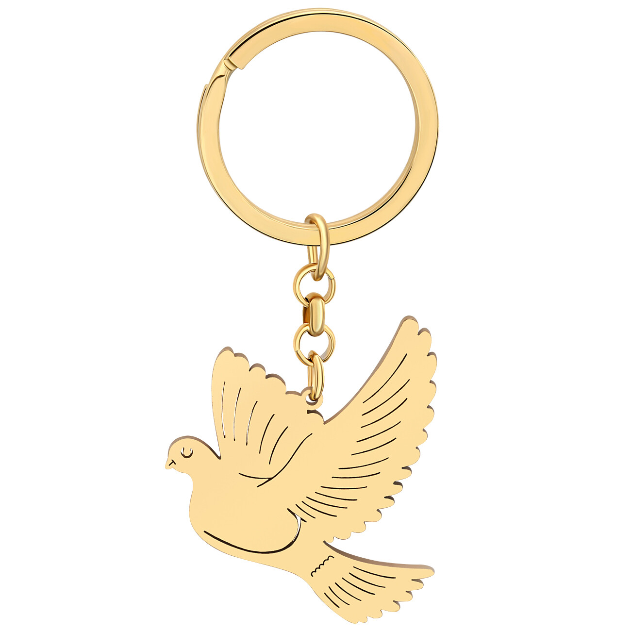 Stainless Steel Novelty Pigeon Keychain Doves Birds Car Keyring Gifts ...
