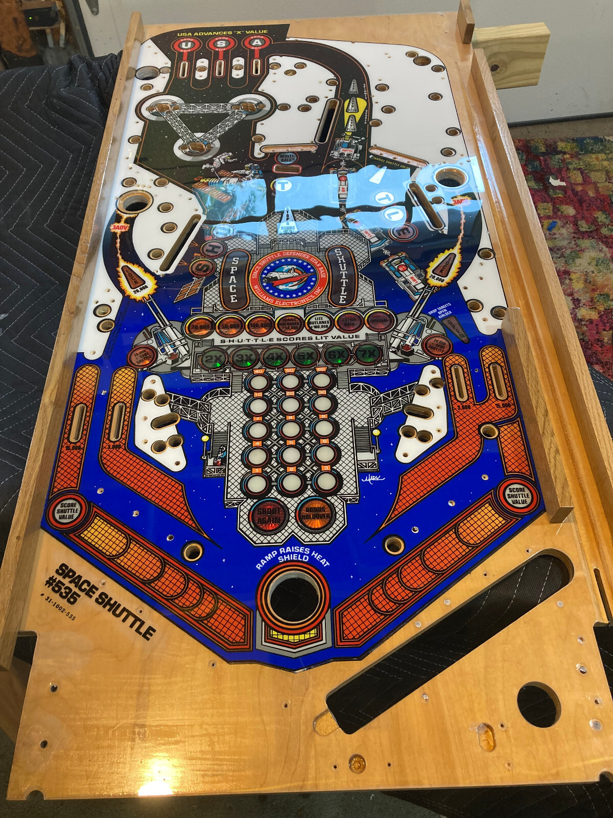 space shuttle pinball Playfield | eBay