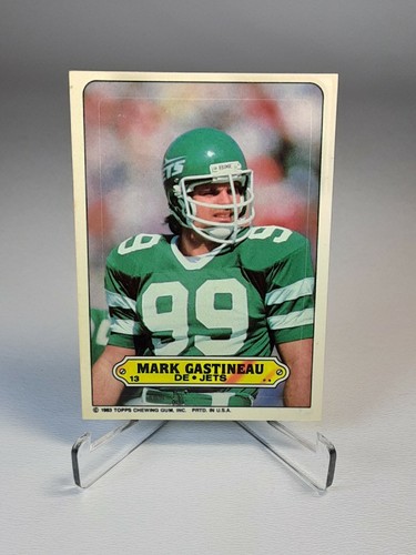 Mark Gastineau 1983 Topps Football Sticker Inserts Card #13 New York ...