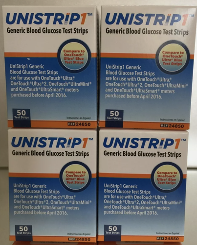 UniStrip Glucose Test Strips 200 ct Generic For One Touch Ultra EXP 07/ ...