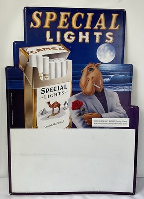 Vintage 1993 Joe Camel Special Lights Metal Ad Sign 24x17” Bar/ Man ...