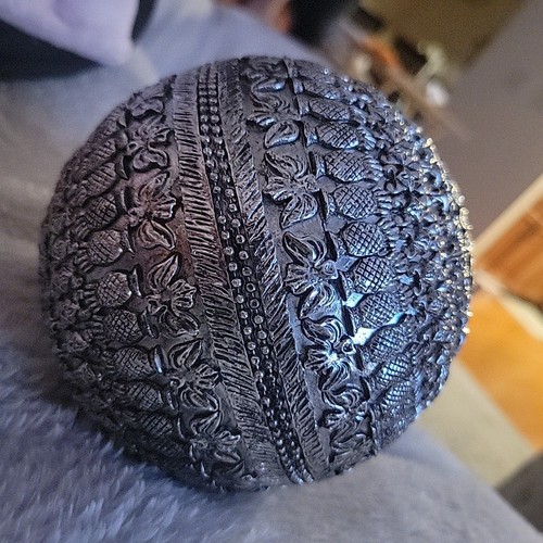 Large Decorative Orb Metal Embossed Ball Sphere Handcrafted | eBay