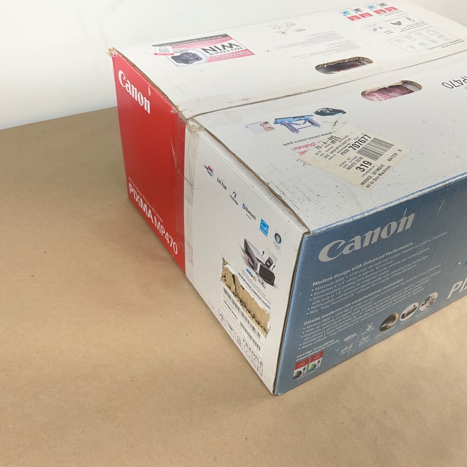 Canon Pixma MP470 All-In-One Inkjet Printer NEW Open Box Print Scan ...