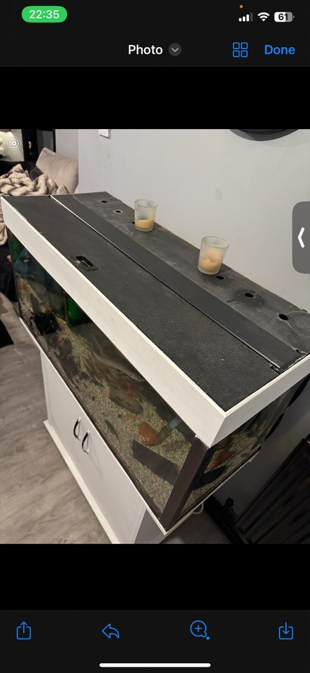 White fish tank full set up ready to go | eBay UK