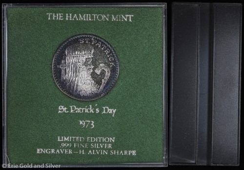 1973 Hamilton Mint St. Patrick 1 oz Silver Medal in OGP | eBay