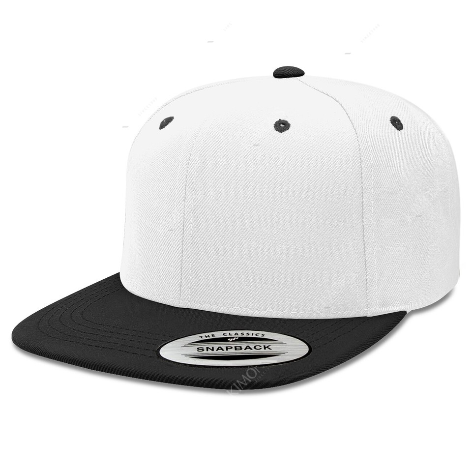 Premium Snapback Hat Flat Bill Baseball Cap Trucker Solid Blank ...
