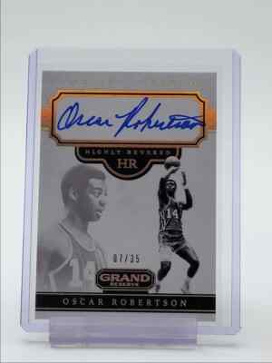 OSCAR ROBERTSON 2016-17 GRAND RESERVE HIGHLY REVERED GOLD AUTO #07/35 ...
