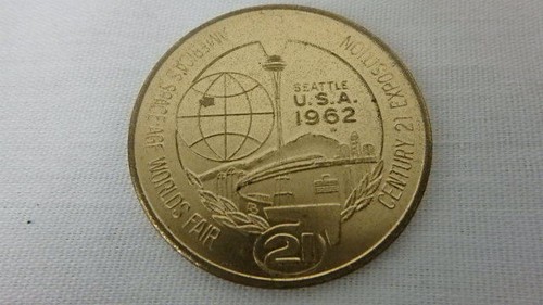 1962 Seattle World's Fair Souvenir Collector Coin - One Dollar Token ...