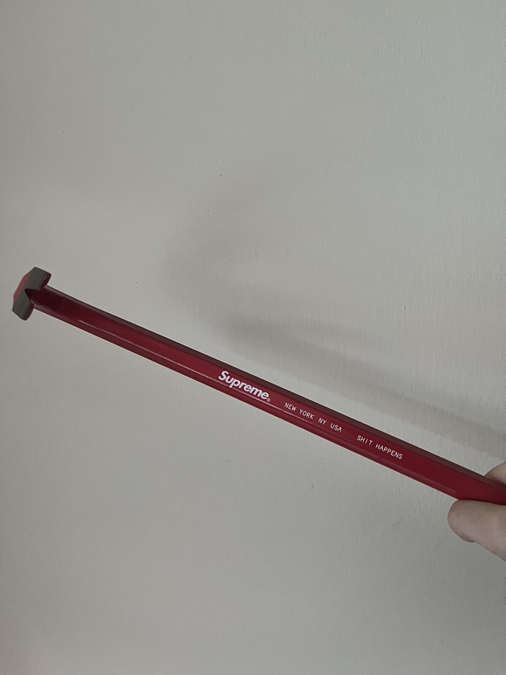 NEW FW15 Supreme NY SHXT HAPPENS Crowbar, Red 18.5 inches | eBay