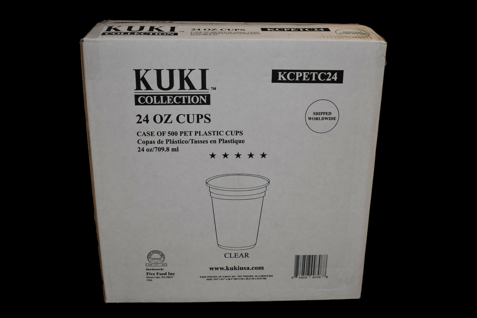 Plastic Cups - 24oz PET Disposable - Case of 500 - Kuki Collection | eBay