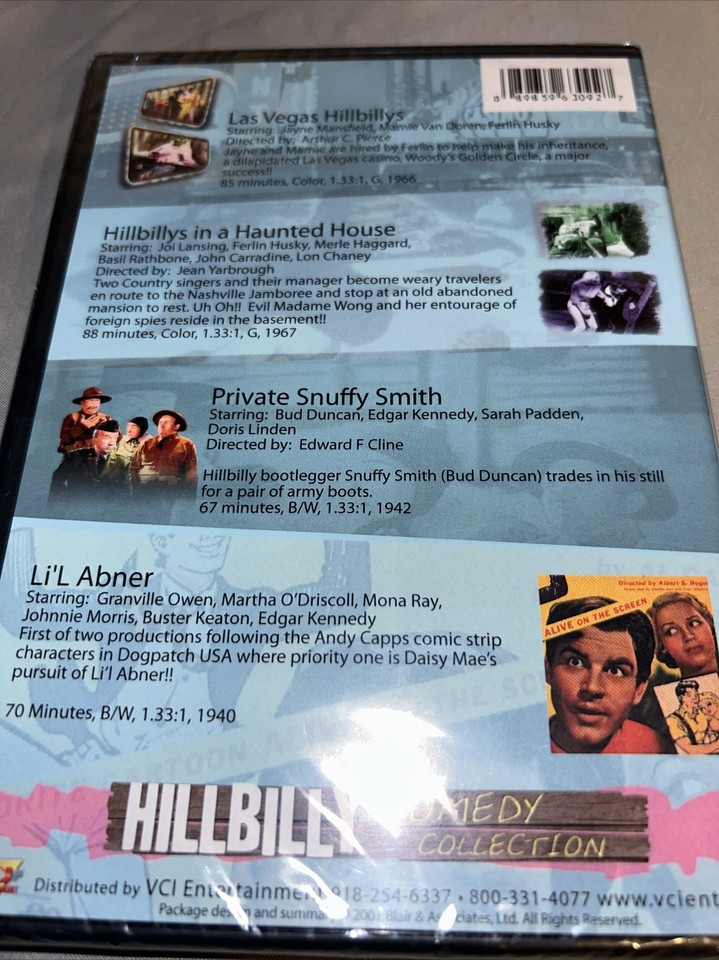 Hillbilly Comedy Collection [New DVD] Black & White, Colorized, Brand ...