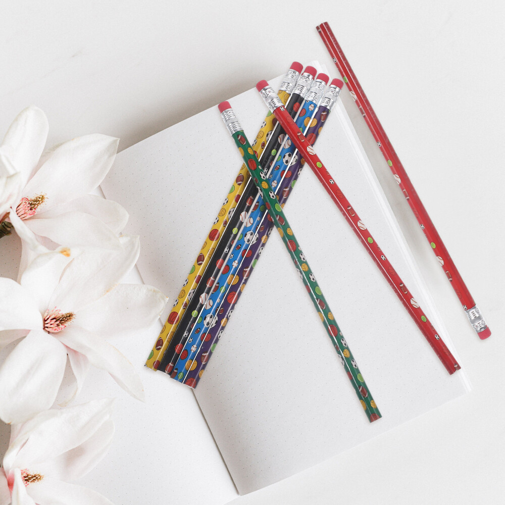 96 pcs Gift Stationery Drawing Tools Sports Log Pencils for Gift Party ...