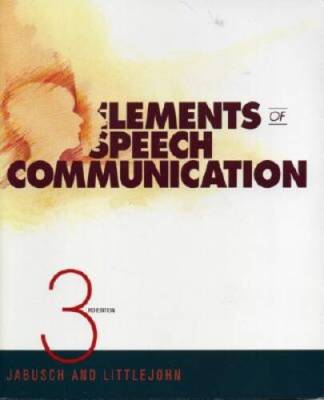 Elements of Speech Communication - Paperback By Jabusch, David M ...