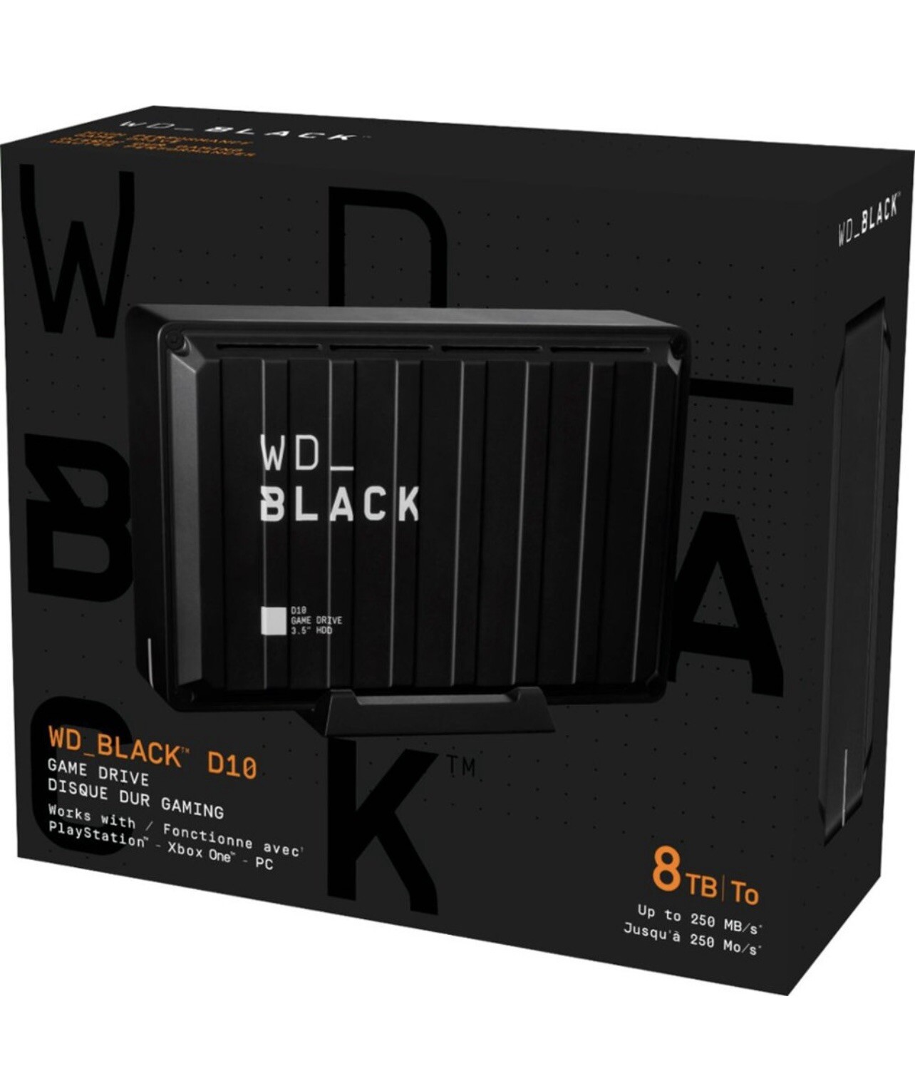 WD BLACK D10 8TB Game Drive USB Desktop External HDD - ‎WDBA3P0080HBK ...