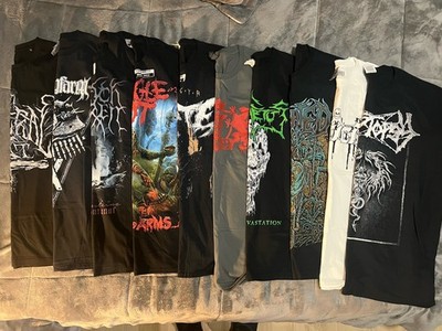 Death Black Metal Shirts Lot,10 Shirts,New,Dying Fetus,Cryptopsy ...